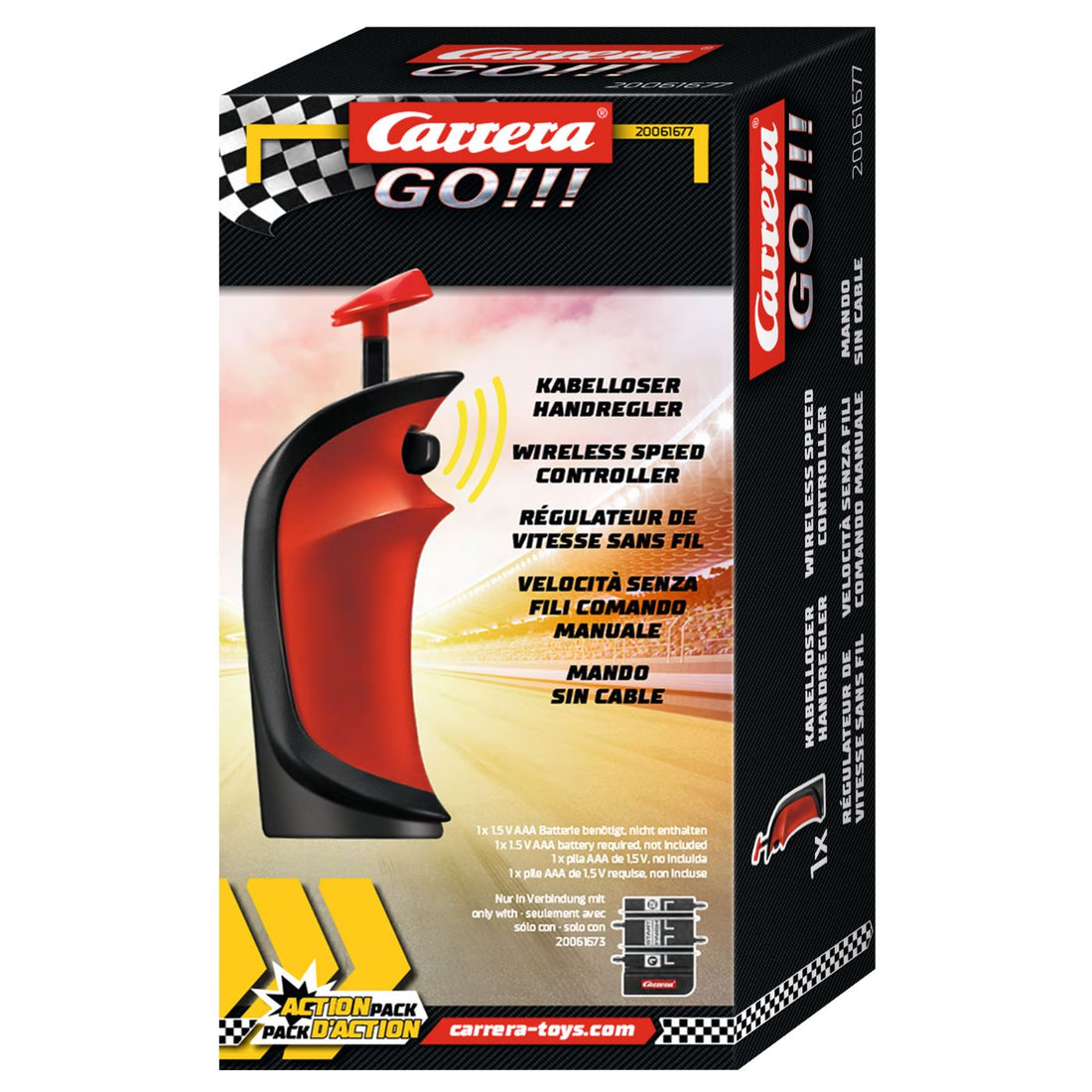 Carrera GO!!! Wireless Speed Controller Solo – 1:43 Scale Precision Ra ...
