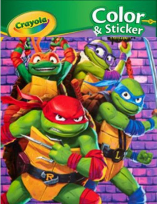 Crayola Colour & Sticker Book 32 Pages TMNT – School Depot NZ