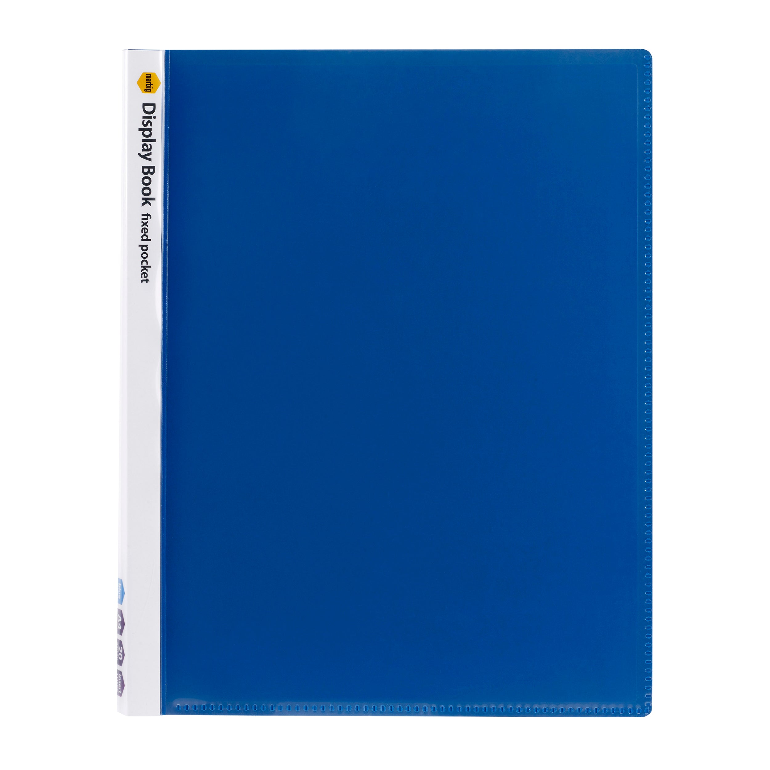 Marbig Display Book A4 with Insert Cover 20 Pocket Blue – School Depot NZ