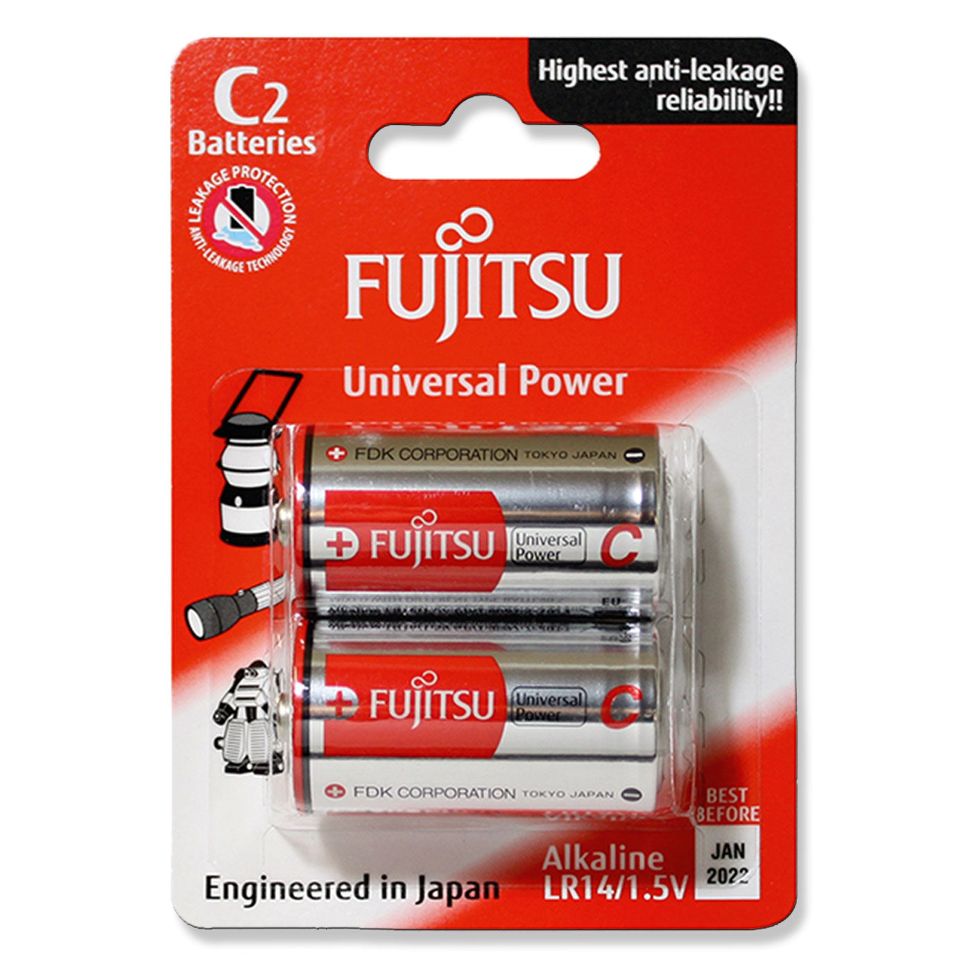Fujitsu Batteries C Universal 2 Pack [1.5 Volt] – School Depot NZ