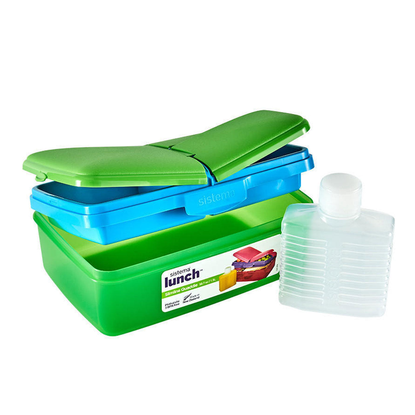 Sistema Lunch Box with Bottle Multi-Compartment 1.5L Green – School ...