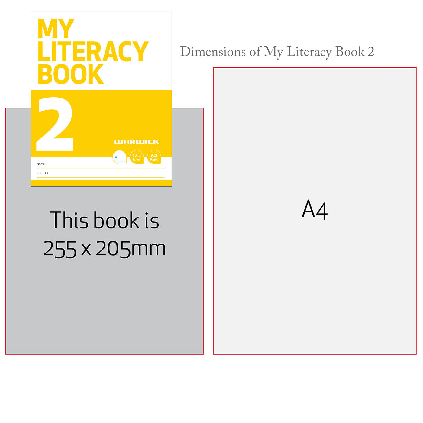 Warwick My Literacy Book 2 Ruled 12mm 64 Pages – School Depot NZ