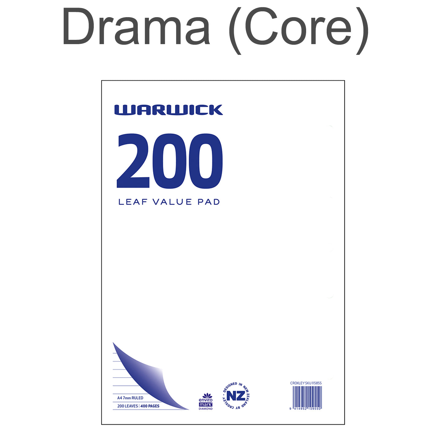 Warwick A4 Refill Value Pad Ruled 7mm 200 Leaves – School Depot NZ